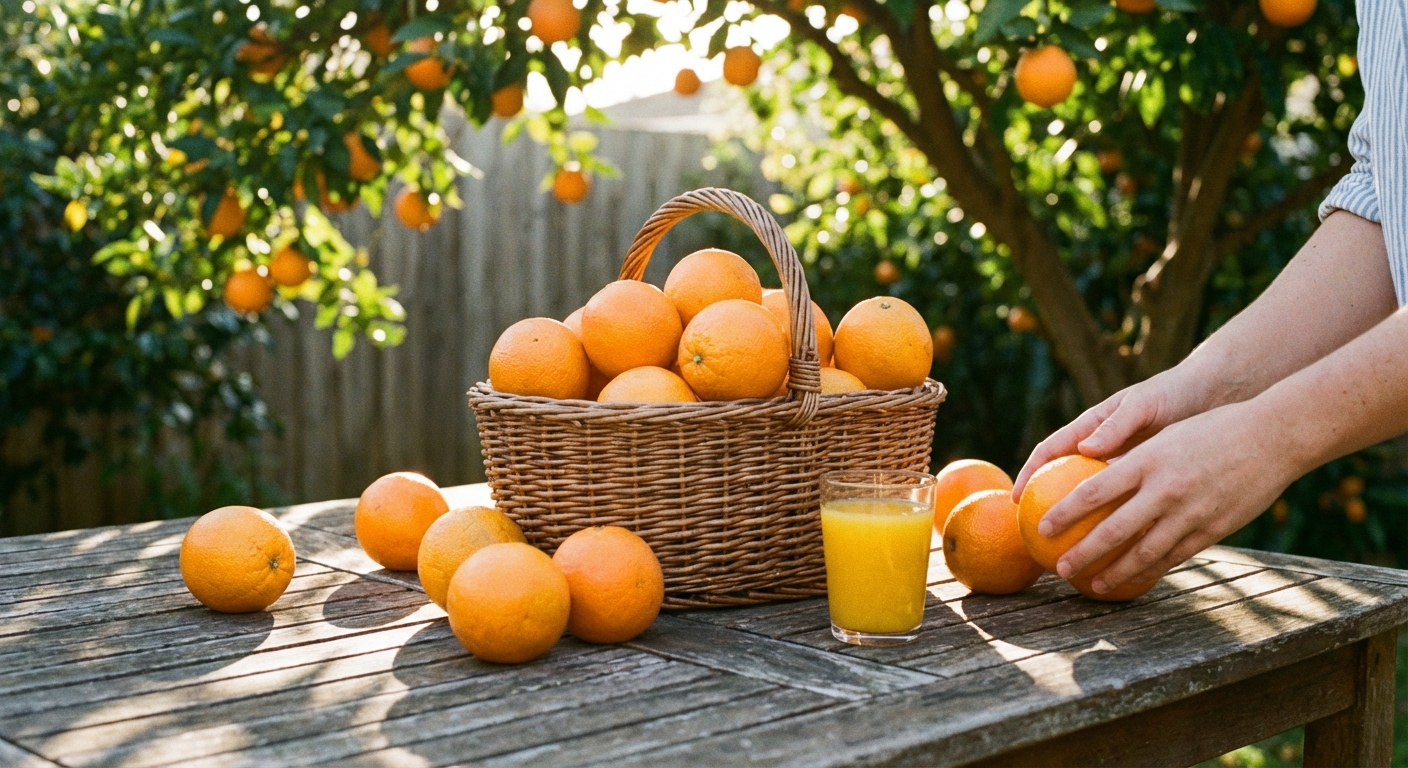 Valencia Orange Tree, the World's #1 Juicing Orange with Deep Spanish ...